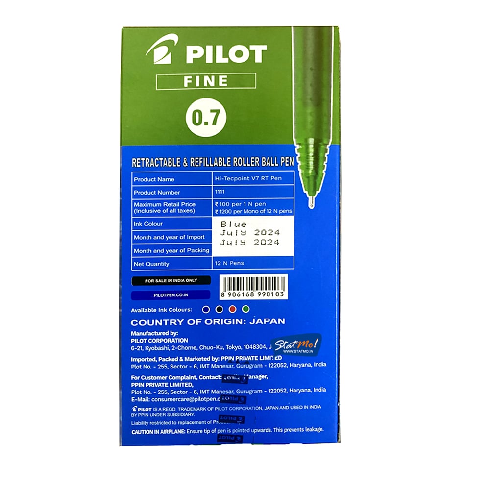 Pilot Hi-Tecpoint V7RT Pen – StatMo