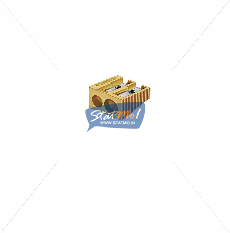 Staedtler Heavy Metal Double Hole Sharpener Gold Colour – StatMo