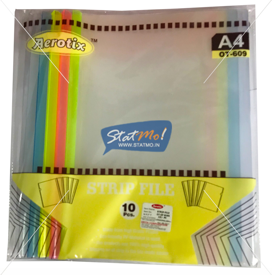 Aerotix Strip File Clear Natural Transparent A4 (Pack of 5) – StatMo