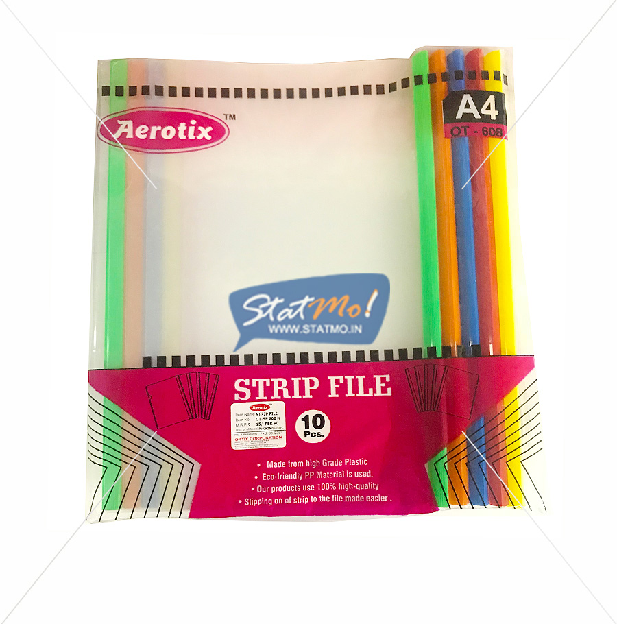 Aerotix Strip File Natural Clear Transparent A4 (Pack of 5) – StatMo