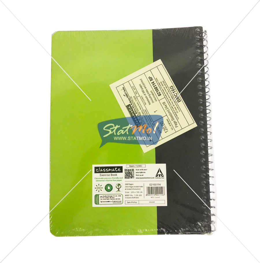 Classmate Pulse Spiral Notebook 300 Pages Unruled – StatMo