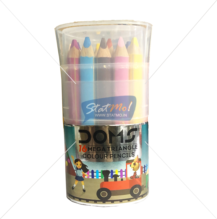 Doms Mega Triangle Colour Pencils 16 Shades – StatMo