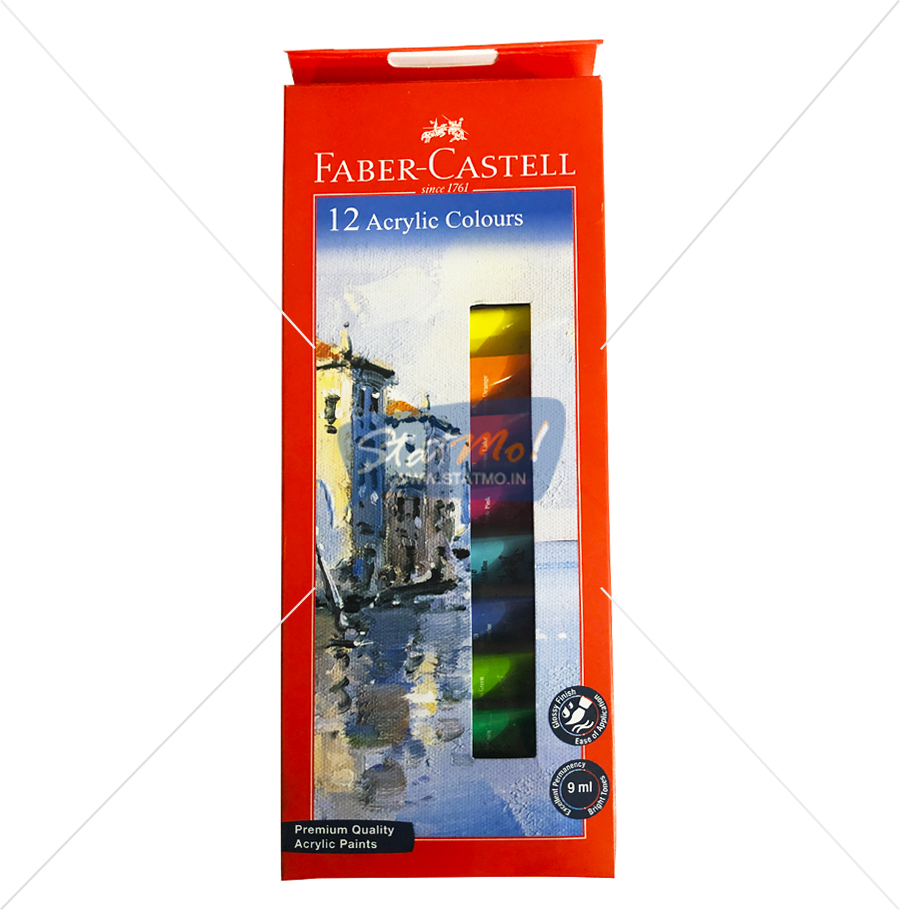 Faber Castell Acrylic Colours 12 Shades 20Ml Tube – StatMo
