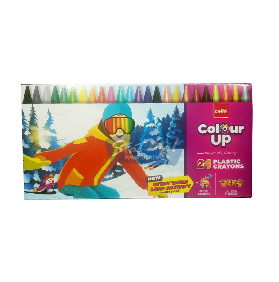 Cello Colour Up Plastic Crayons 24 Shades – StatMo