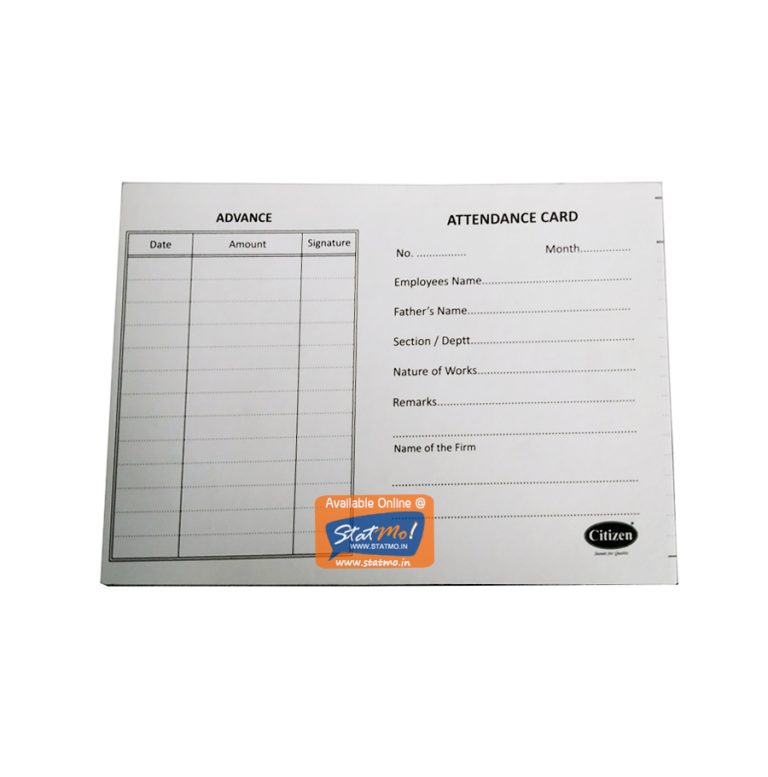 Attendance Card (Pack of 100) – StatMo