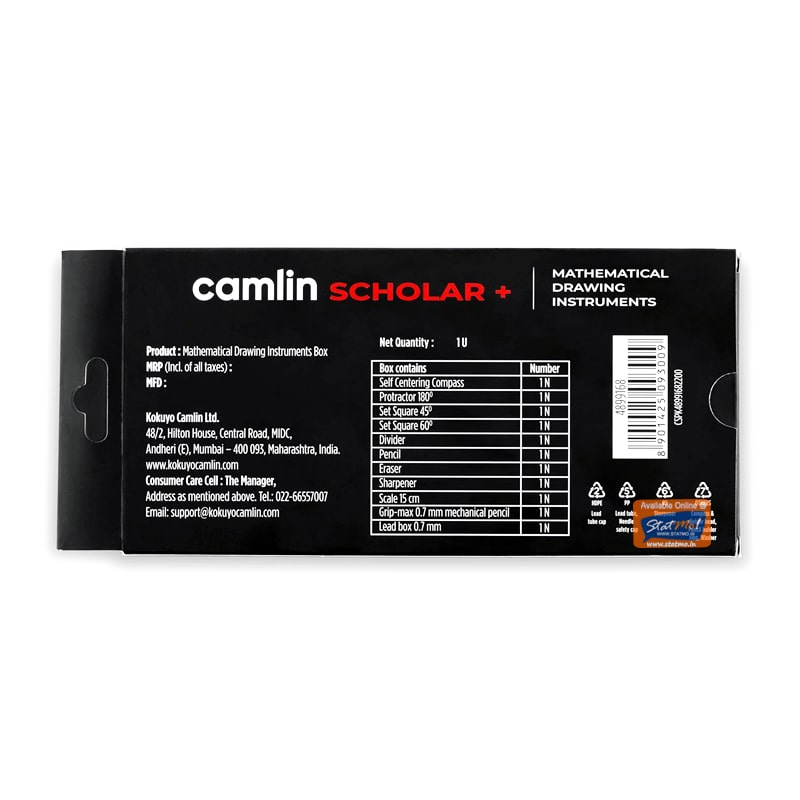 Camlin Scholar Plus Mathematical Drawing Instrument – StatMo