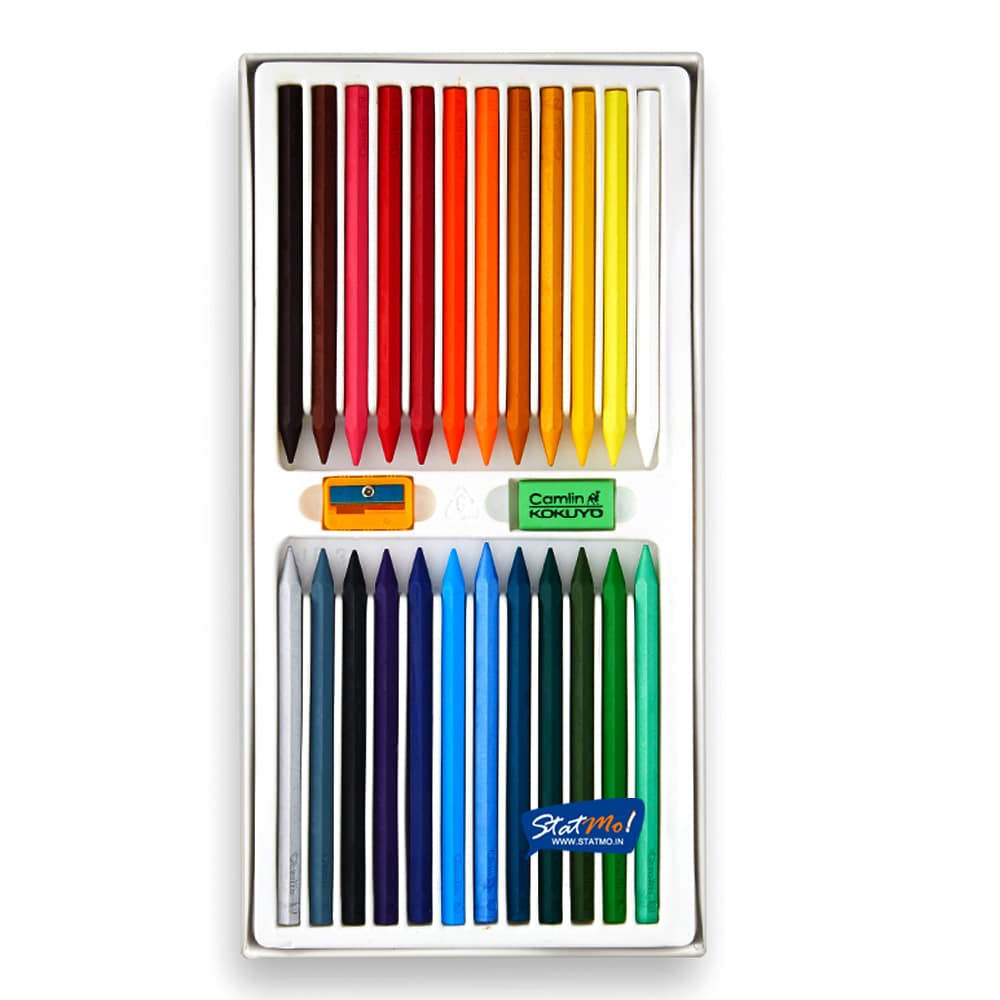 Camel Plastic Crayon 24 Shades Assorted Shades – StatMo