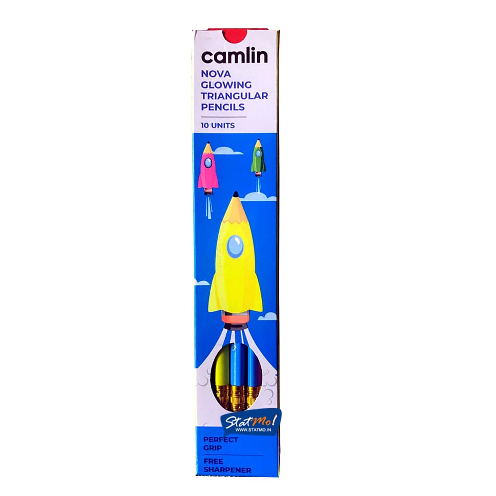 Camlin Nova Glowing Triangular Pencils (Pack of 10) – StatMo