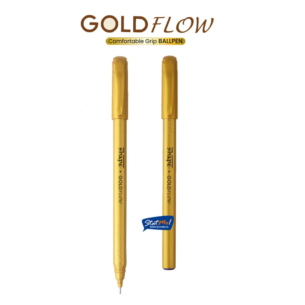 Shape Gold Flow Ball Pen (Pack of 10) – StatMo