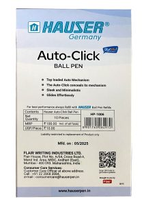Hauser Auto-Click Ball Pen (Pack of 10) – StatMo