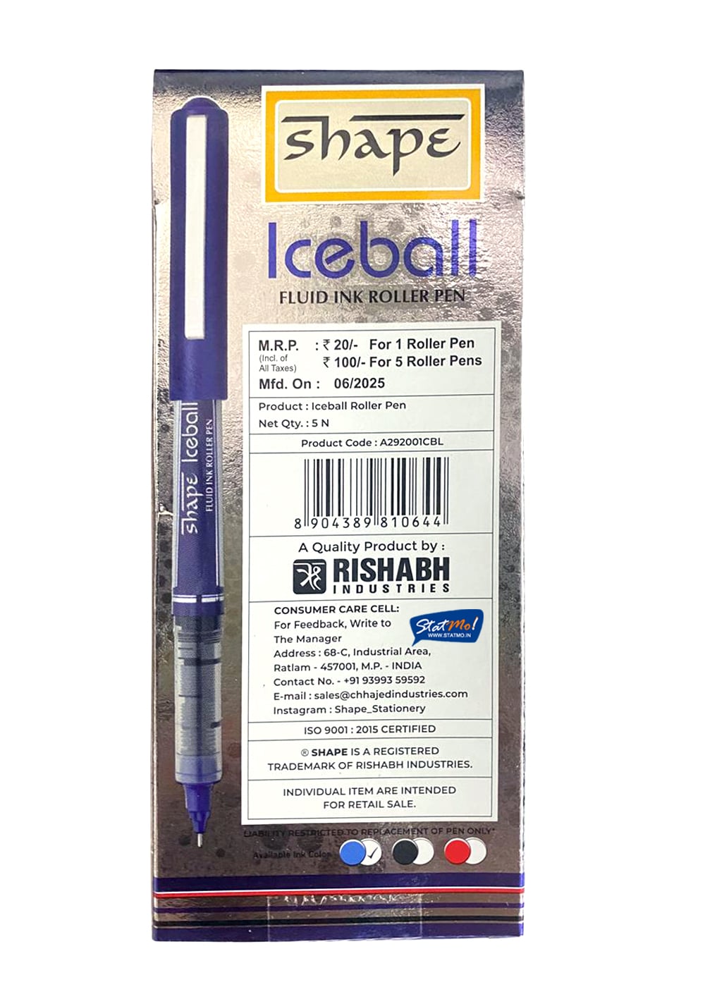 Shape Iceball Fluid Ink Roller Pen – StatMo