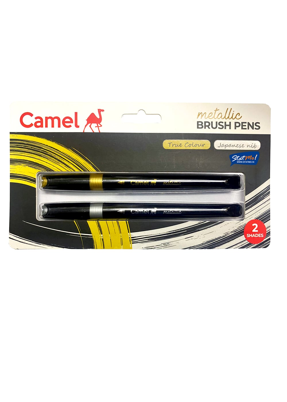 Camel Metallic Brush Pens 2 Shades Gold & Silver – StatMo