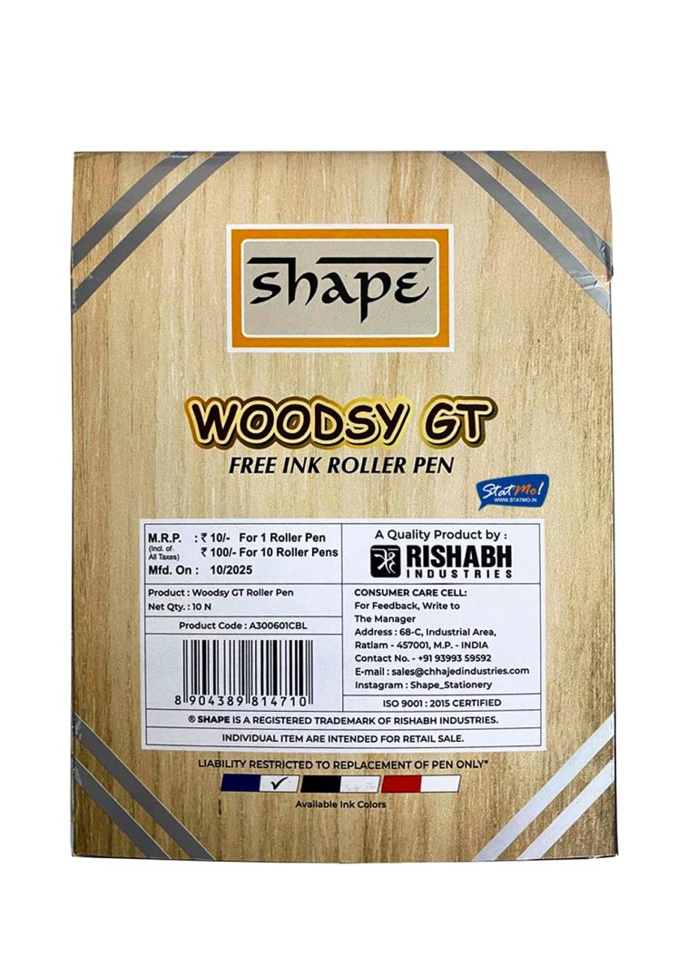 Shape Woodsy GT Free Ink Roller Pen (Pack of 10) – StatMo